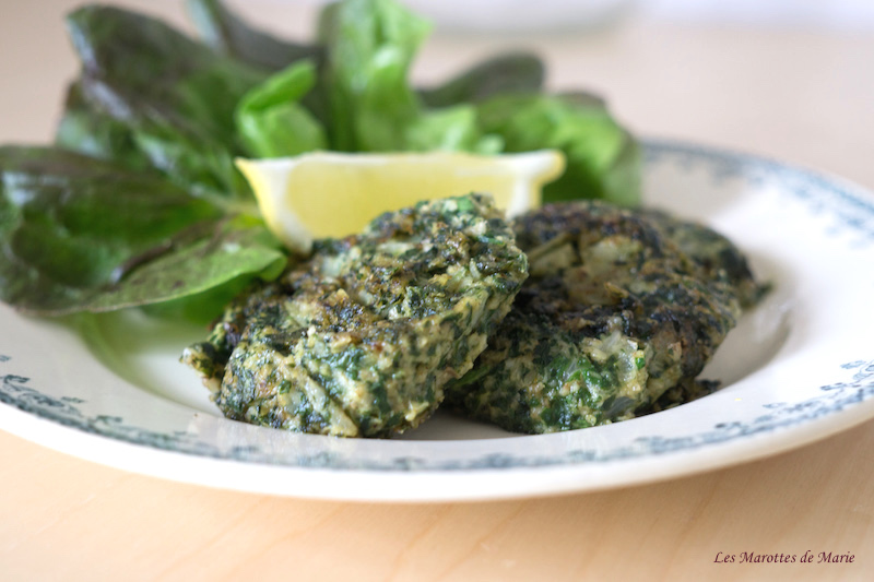 [vegan] Petites galettes aux feuilles de bettes – Les Marottes de Marie